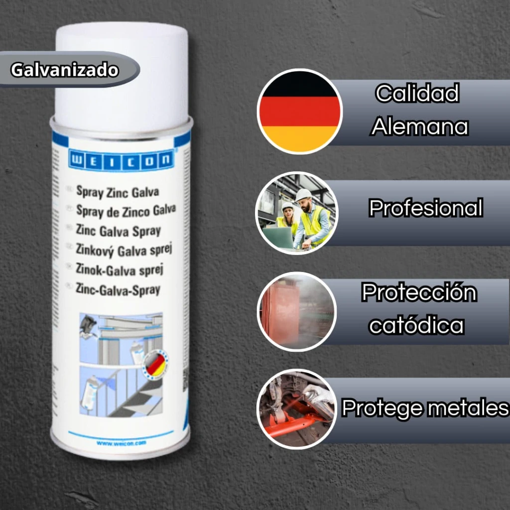 WEICON Spray Zinc Galva 400 ml con 98 % de zinc | INDUFAC